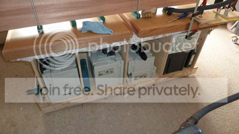 Holy work bench with festool storage | UK Workshop