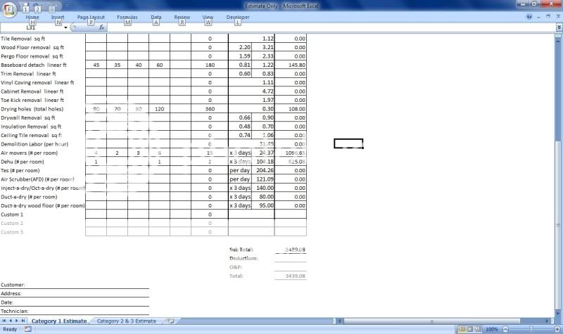 Water damage invoice, | Mikey's Board