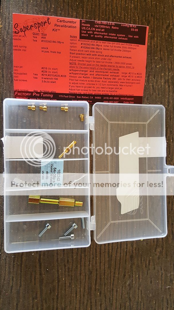 Factory Pro Stage 3 jet kit | Honda VTX 1300 / VTX 1800 Motorcycles Forum