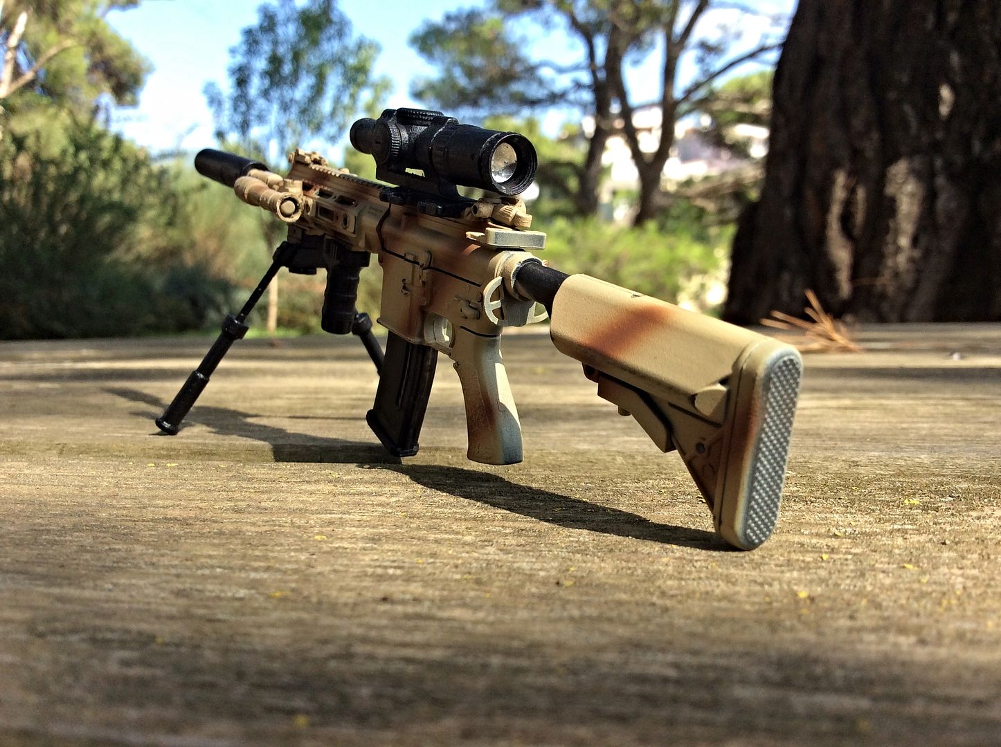 Tier 1 HK416 “Recce” rifle with RAHG rail and VORTEX RAZOR 1-6x24 scope ...